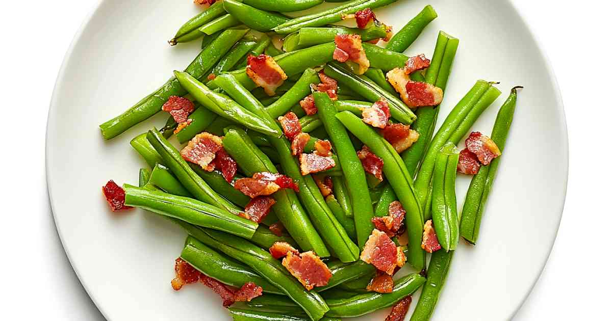 Fazolové lusky se slaninou - Jídelní plán