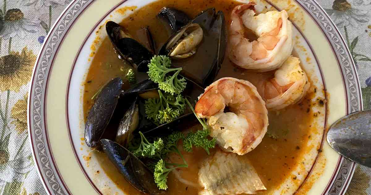 Bujabéza - Jídelní plán