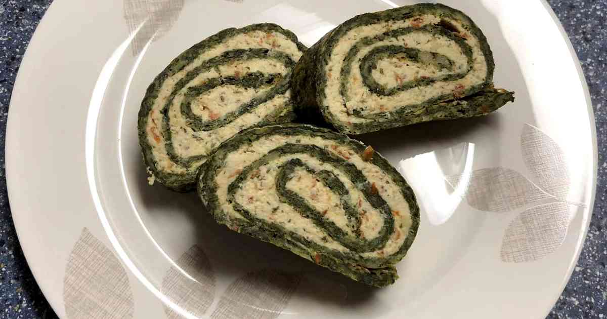 Špenátová roláda s česnekovou bryndzou - Jídelní plán